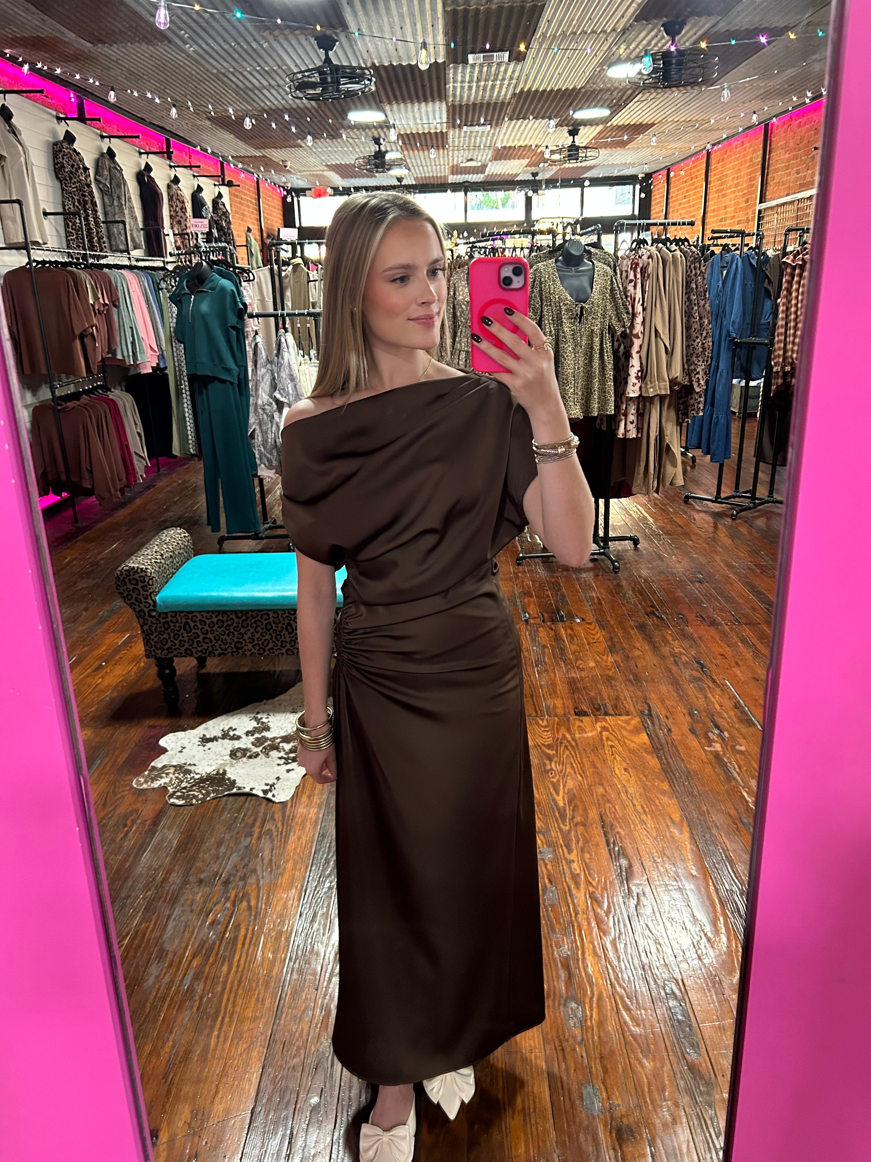 Coco Fancy Long Dress – Rhinestone Rattler Boutique